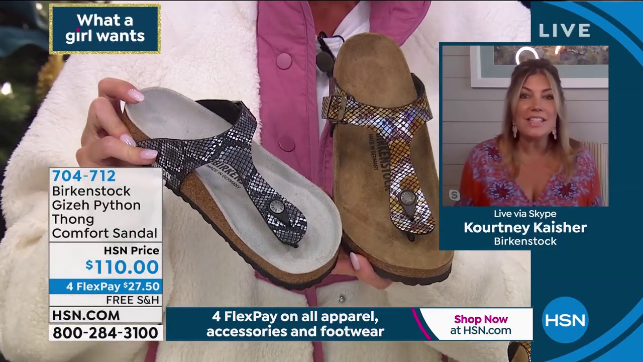 Birkenstock Gizeh Python Thong Comfort Sandal - YouTube