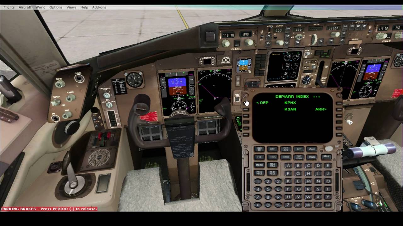 FSX QW 757 to KSAN - YouTube