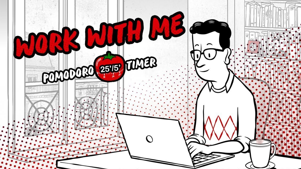 WORK WITH ME ️ | Pomodoro 25/5 Timer 🍅 | Rain sound ☔️ | 9 HOURS ⏰ ...