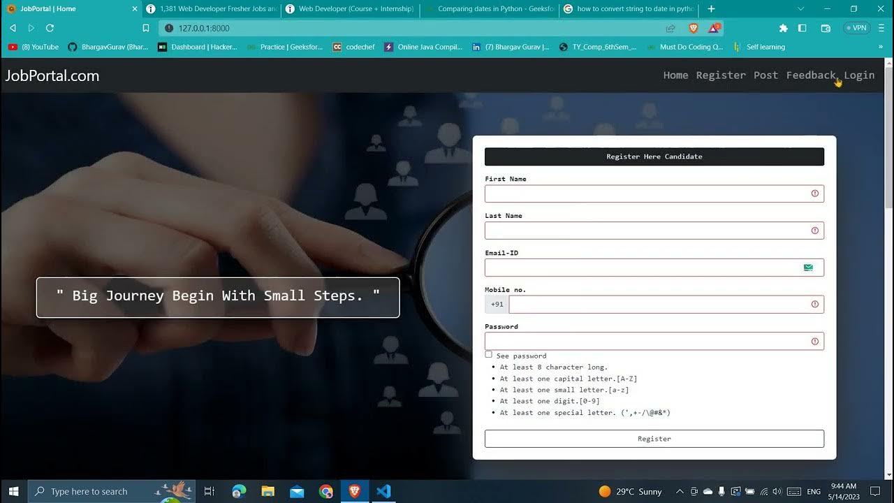 JobPortal using Django framework | #python | #django | #fullstack - YouTube