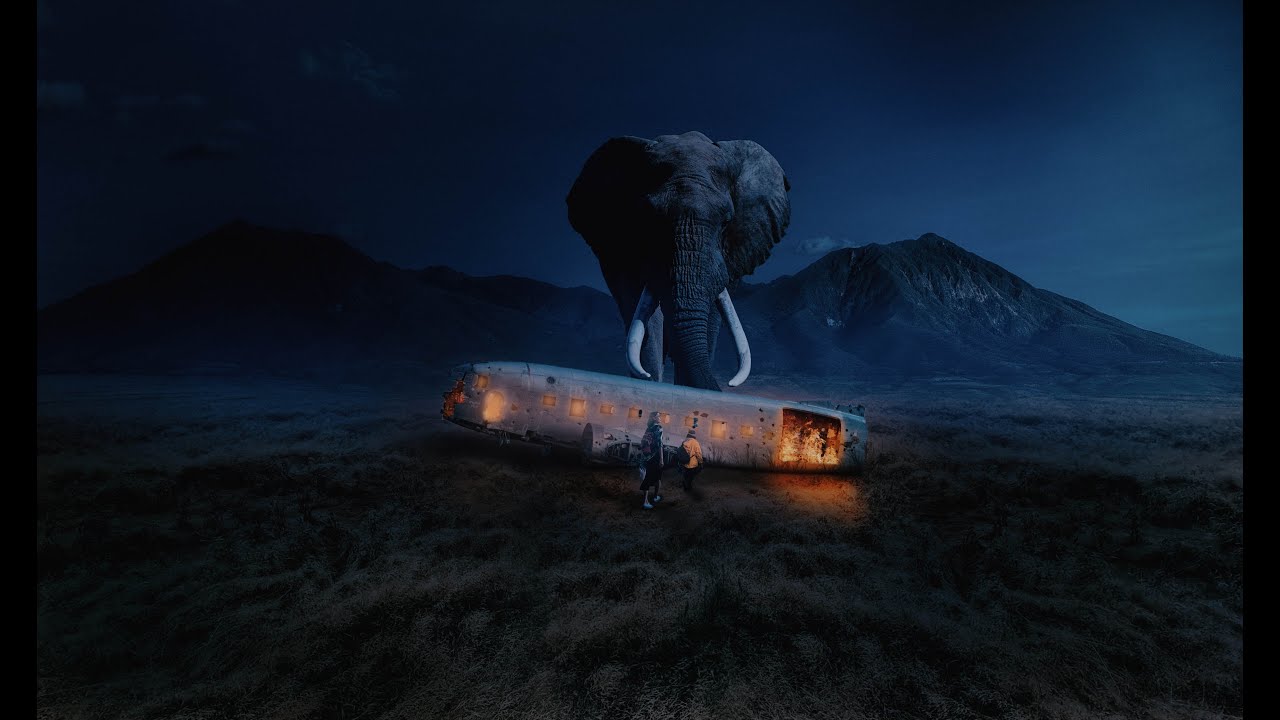 Giant Elephant Photoshop Manipulation Tutorial By Neazy Khan - YouTube