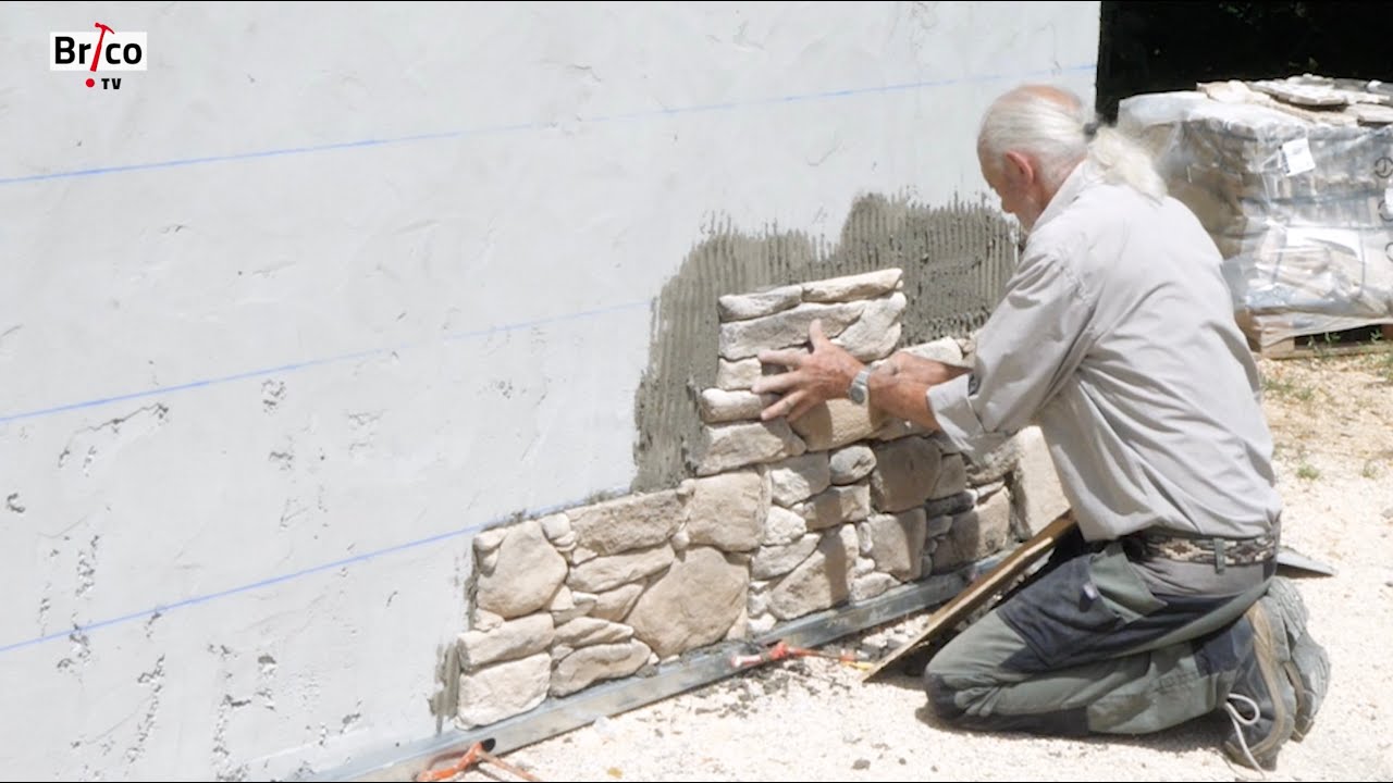 Poser un parement de façade en pierre reconstituée - Tuto bricolage ...