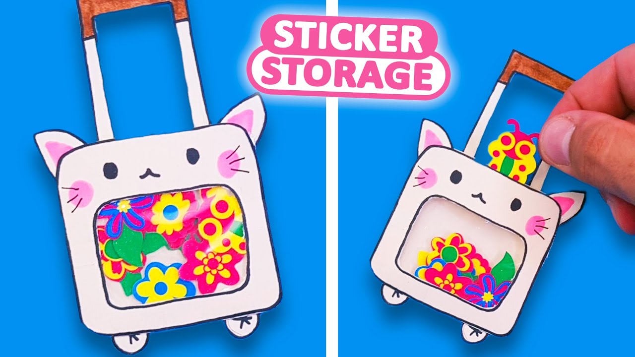 How to make Cute Sticker storage - YouTube