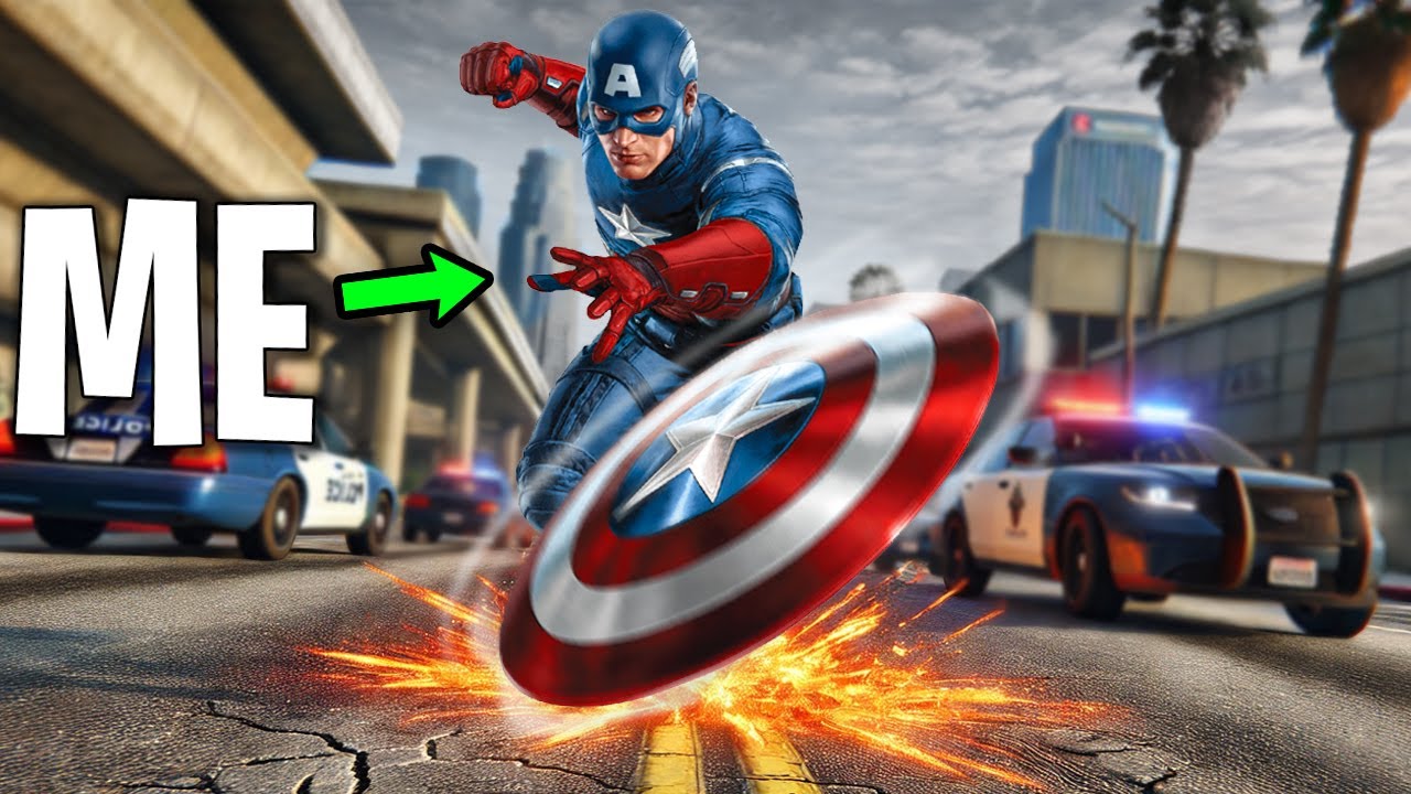Joining Police Force as Captain America on GTA 5 RP - YouTube
