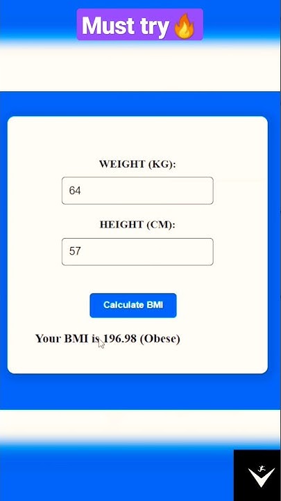 🔥BMI CALCULATOR USING HTML CSS AND JAVASCRIPT | FRONTEND PROJECTS ...