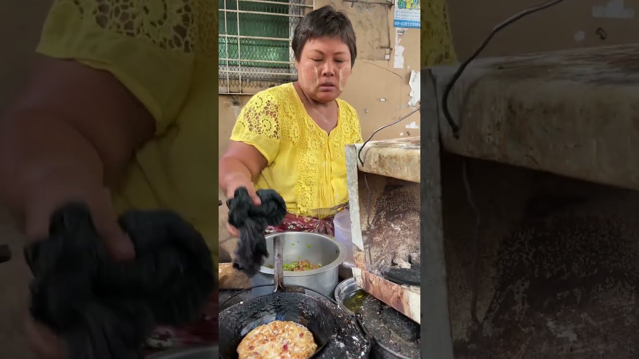 🇲🇲 Myanmar Breakfast Food - Rice Cake - YouTube