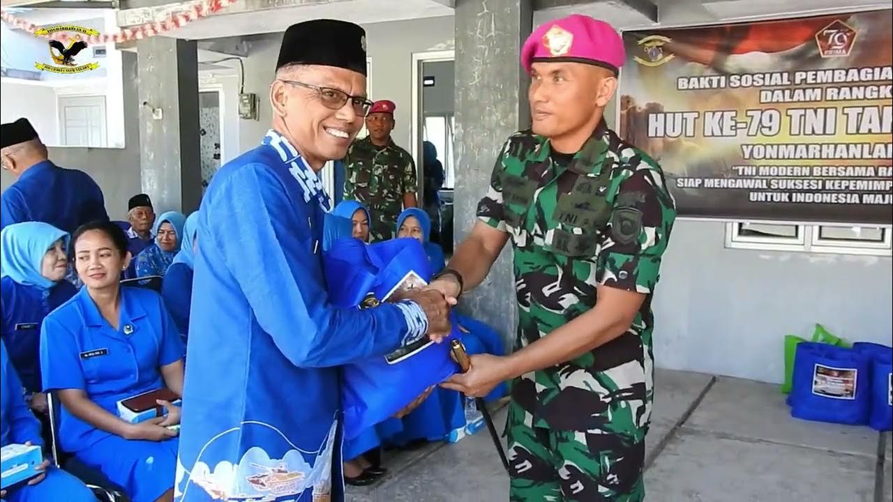 Dalam Rangka HUT Ke-79 TNI, Yonmarhanlan II Gelar Bakti Sosial Pembagian Sembako di Kantor PPAL ...