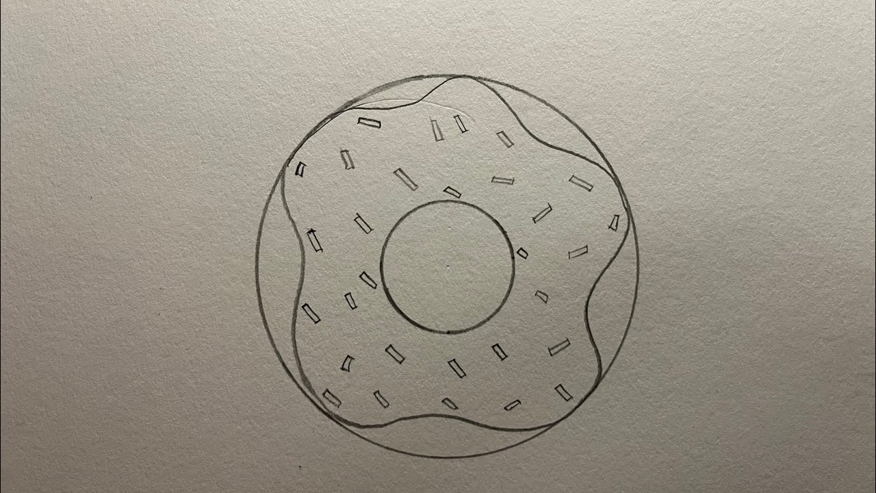 How to draw doughnut l easy drawing for beginners @kalaspandan - YouTube