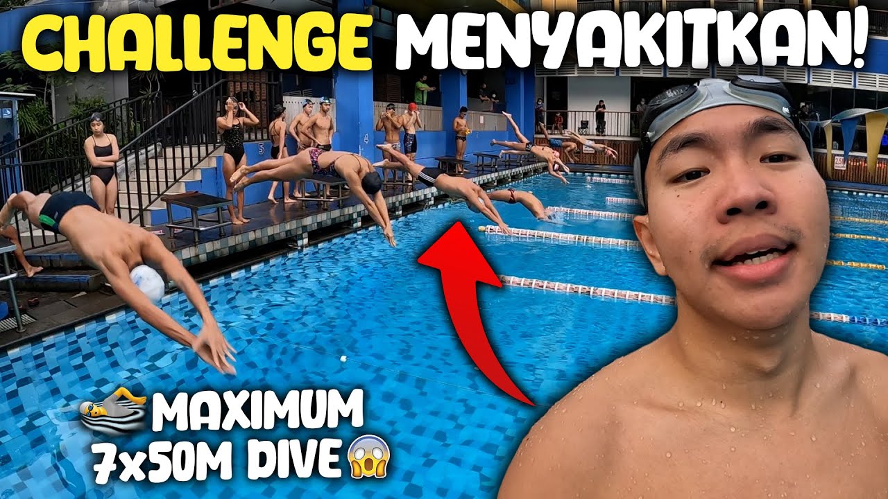 CHALLENGE 7x50 METER RENANG MAXIMUM GAYA BEBAS! SEBERAPA KUAT TIMBOI?🏊 ...