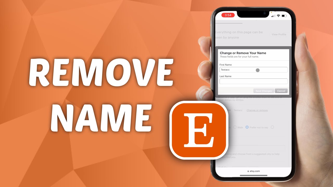 How to Remove Name on Etsy - YouTube