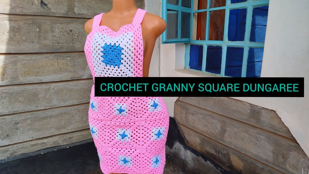 Easy Crochet Dungaree Dress Tutorial - YouTube