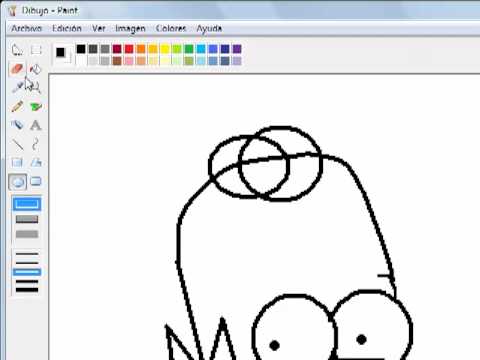 Dibujo Simple Paint Homero Simpson - YouTube