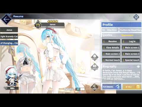 Azur Lane: New HMS Janus Dynamic Skin Talk (Fear of Changing... Clothes ...