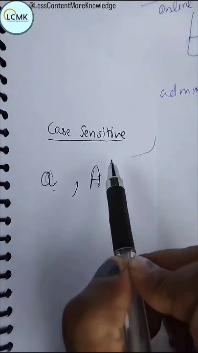 what is case sensitive - YouTube