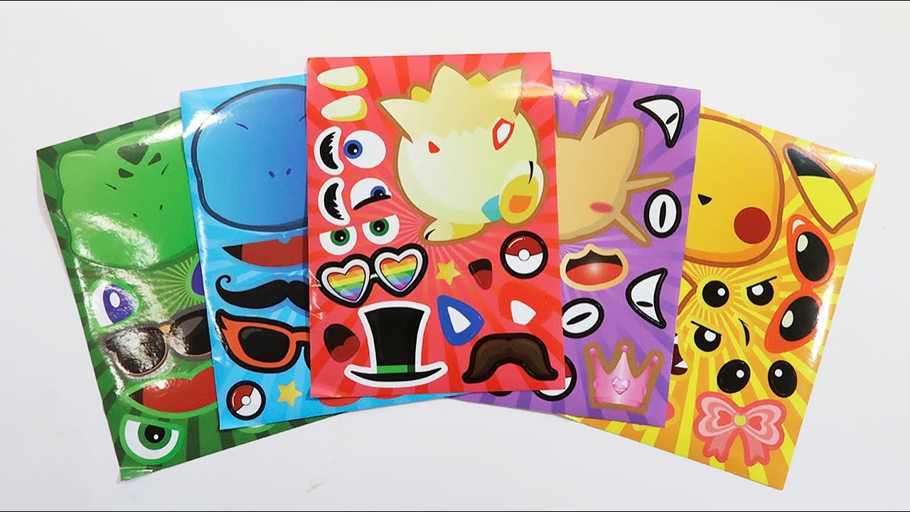 Decorate with Sticker Book Pikachu, Togepi, Squirtle, Bulbasaur, Nyasu ...
