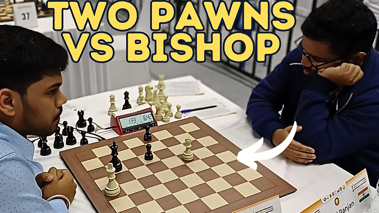 Two Pawns vs Bishop | Who Wins? Shriraj Bhosale vs Utkal Ranjan Sahoo ...