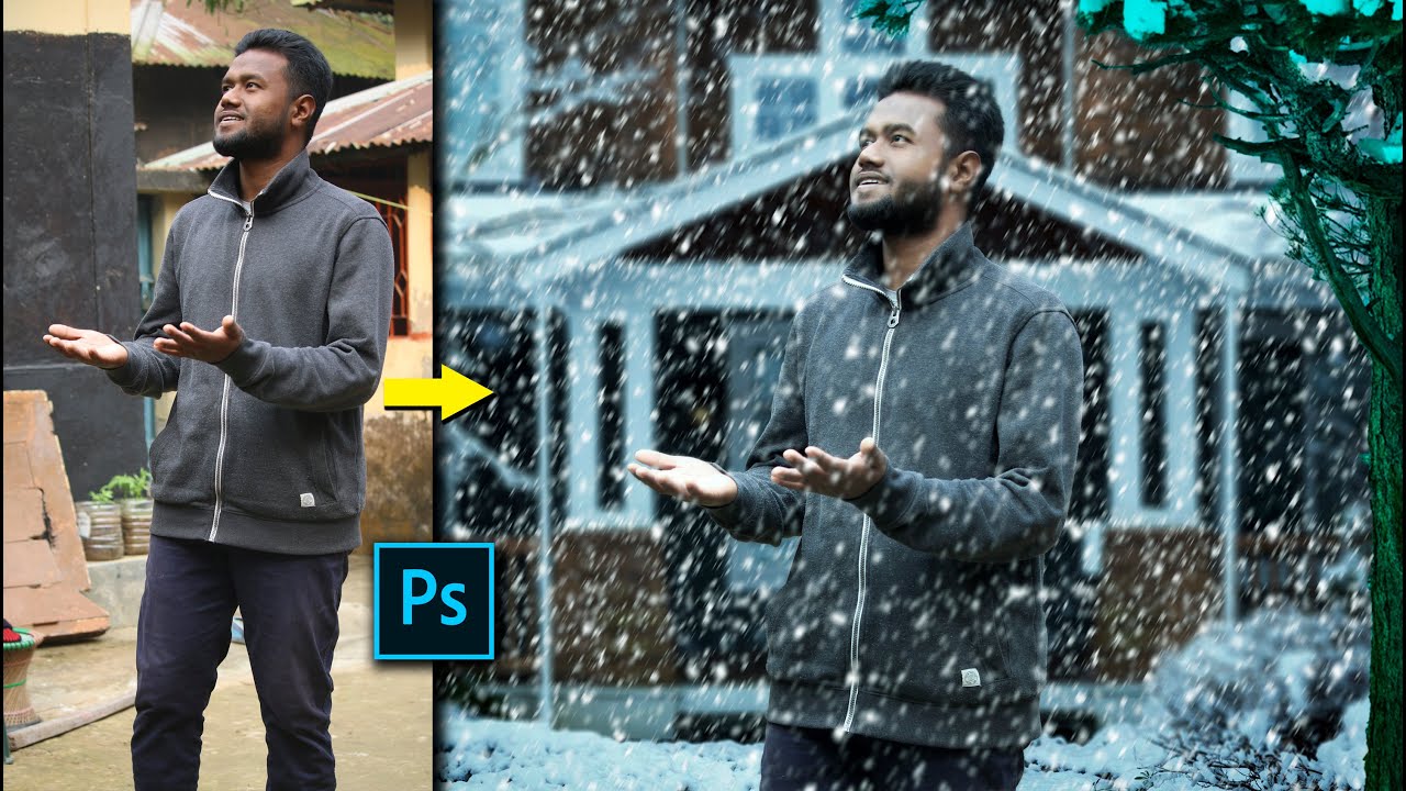 Winter Snow Effect_Photoshop Manipulation || Photoshop CC Tutorial ...