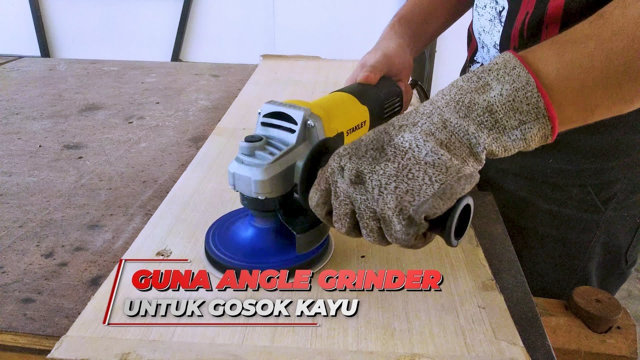 GUNA ANGLE GRINDER UNTUK GOSOK KAYU - YouTube