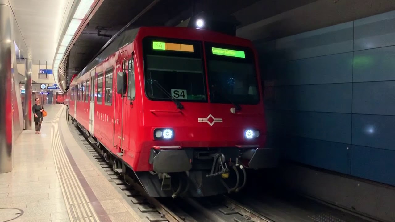 S4 der SZU abfahrt in Zürich HB - YouTube