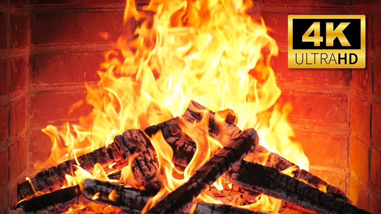 🔥 Cozy Fireplace Ambiance with Burning Logs and Crackling Fire Sounds ...