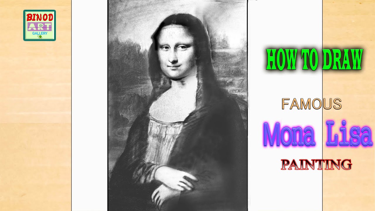 How To Draw The Famous MONA LISA With Pencil | Easy Drawing Tutorial ...