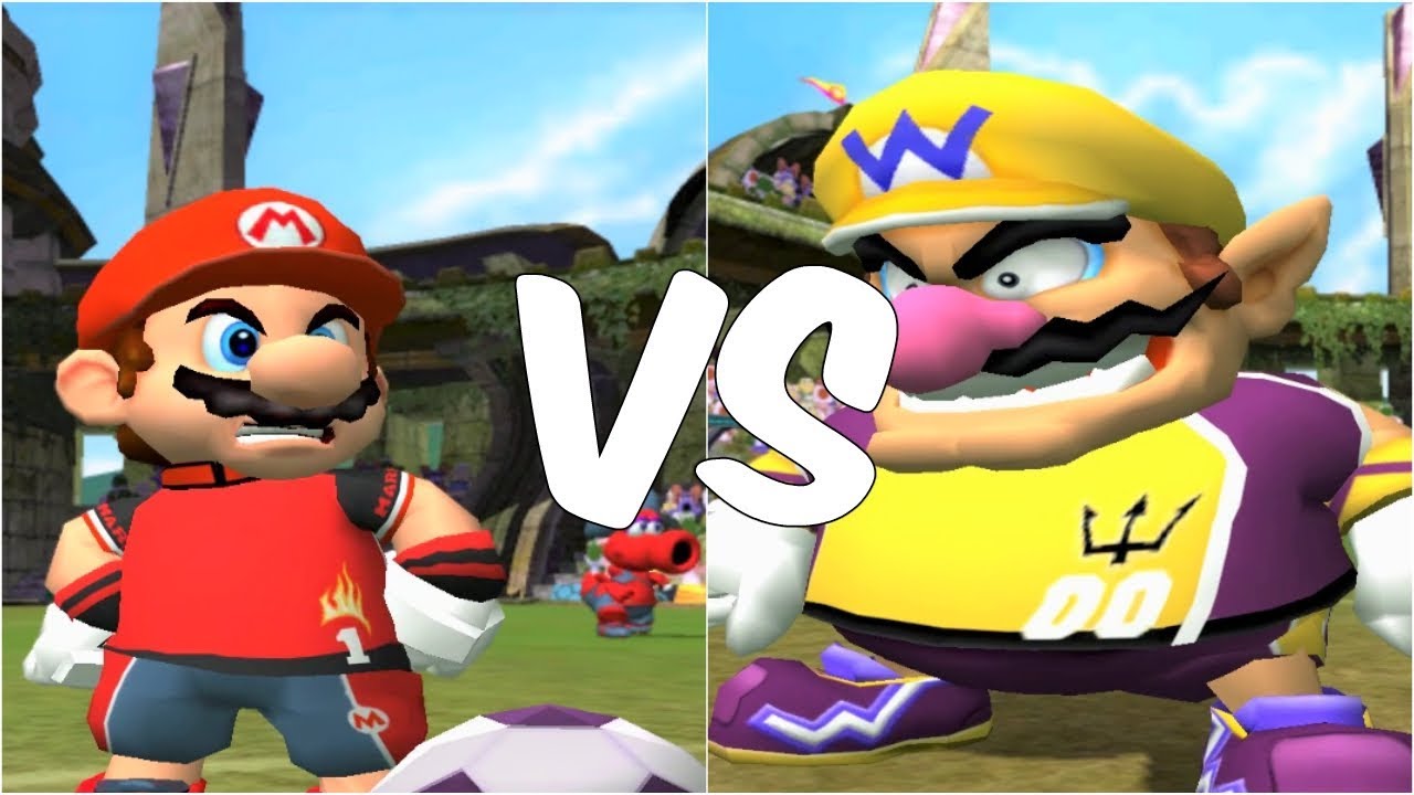 Super Mario Strikers - Mario vs Wario - GameCube Gameplay (720p60fps ...