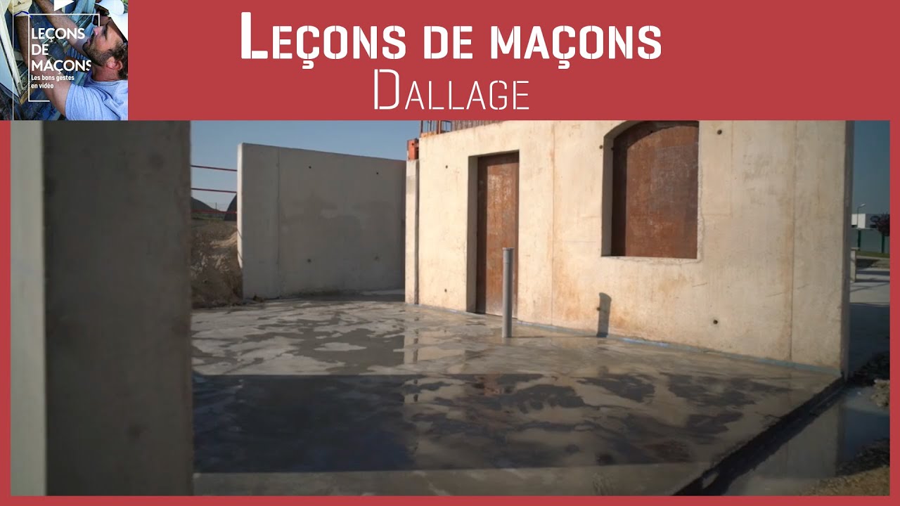 Réalisation d'un dallage - Cours BTP