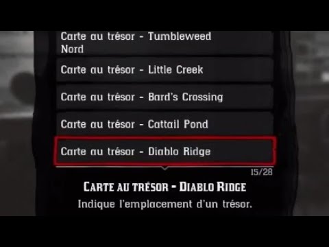 3 Emplacement: Carte au trésor - Diablo Ridge Red Dead Redemption 2 ...