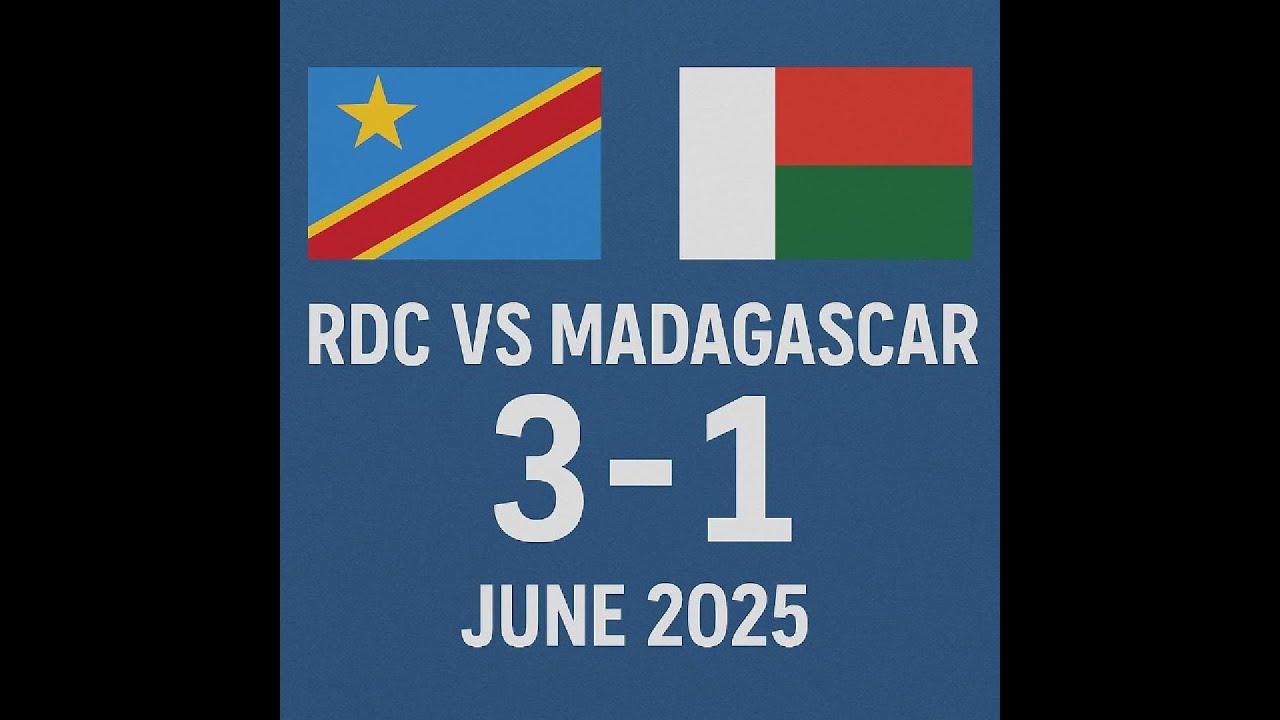 RDC Dominates Madagascar with a 3-1 Victory – June 2025 Clash Recap ...