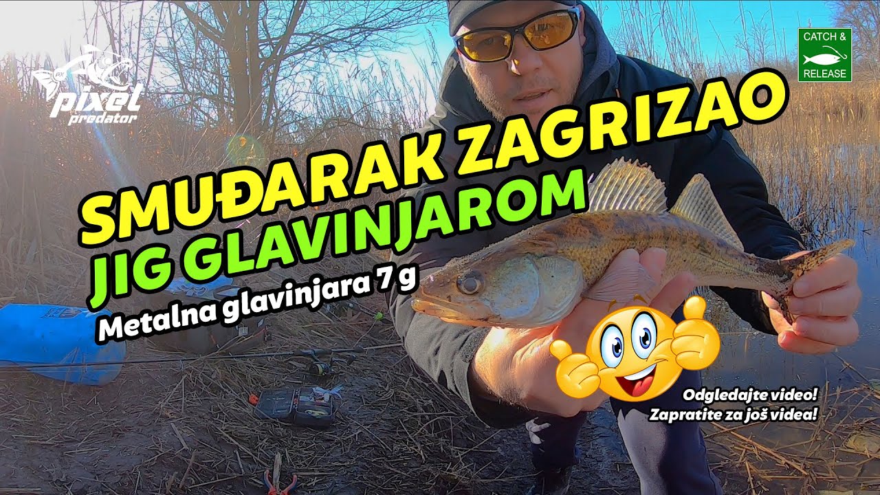 Smuđ došao na metalnu glavinjaru | JIG glavinjarom - YouTube