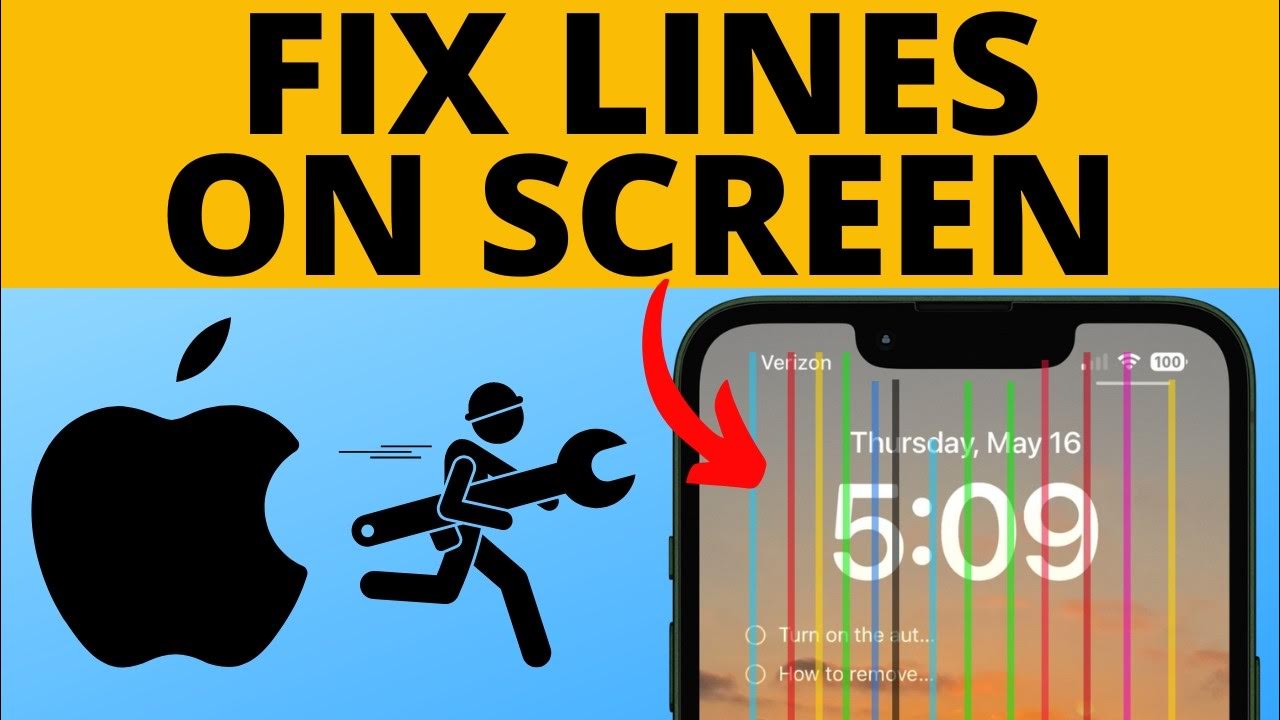 How to Fix Lines on iPhone Screen - YouTube