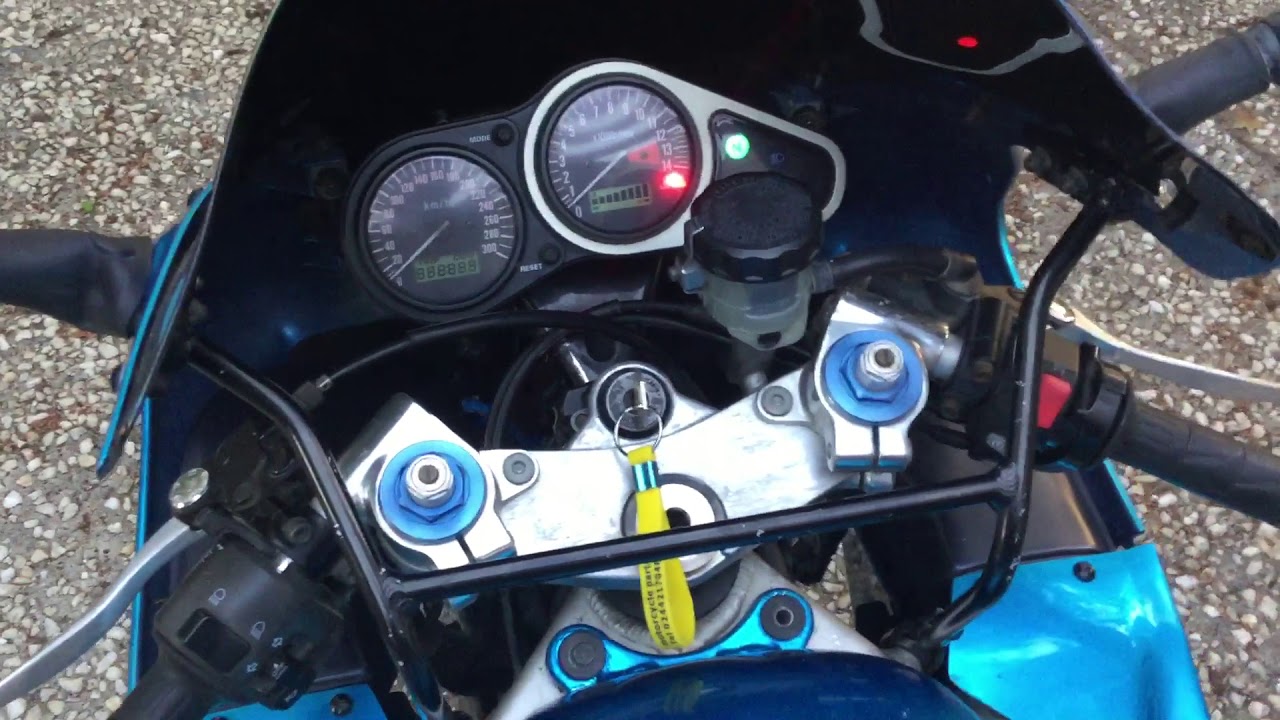 1998 Kawasaki ZX9R C1 cold start - YouTube