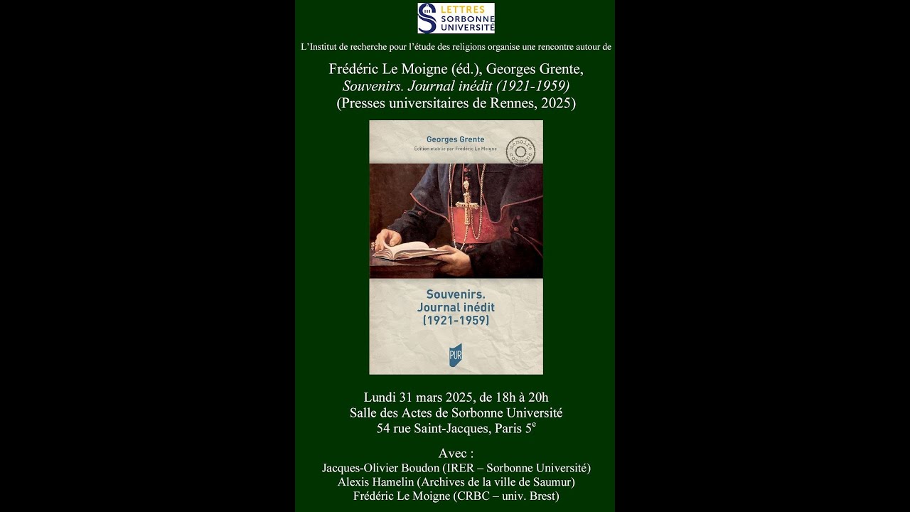 Souvenirs d'un cardinal et académicien (Georges Grente, Frédéric Le ...