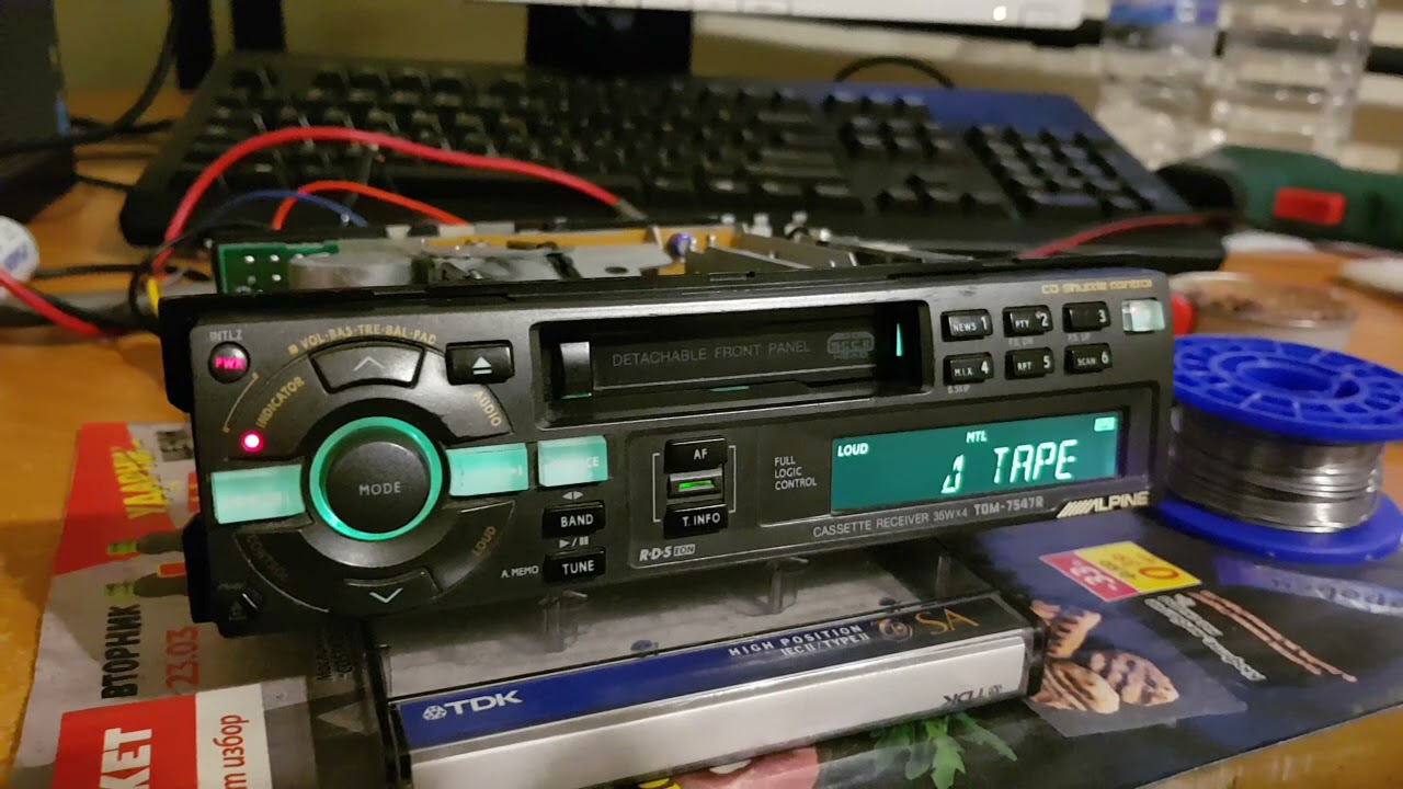 Alpine TDM-7547R Cassette Receiver Test - YouTube