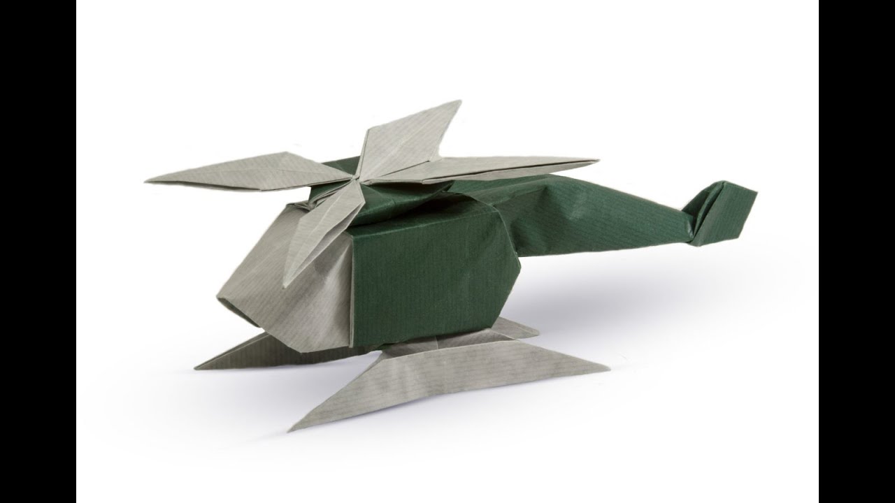 Origami - autogyro helicopter (tutorial) - YouTube