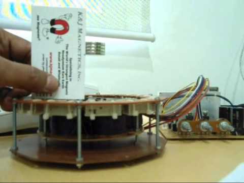 Repulsive electromagnetic levitation device Prototype 8 - YouTube