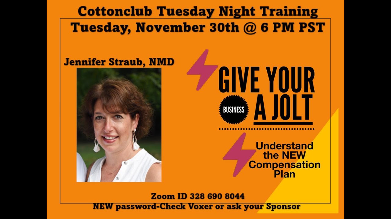 Jennifer Straub, NMD The JOLT, changes to our income plan - YouTube