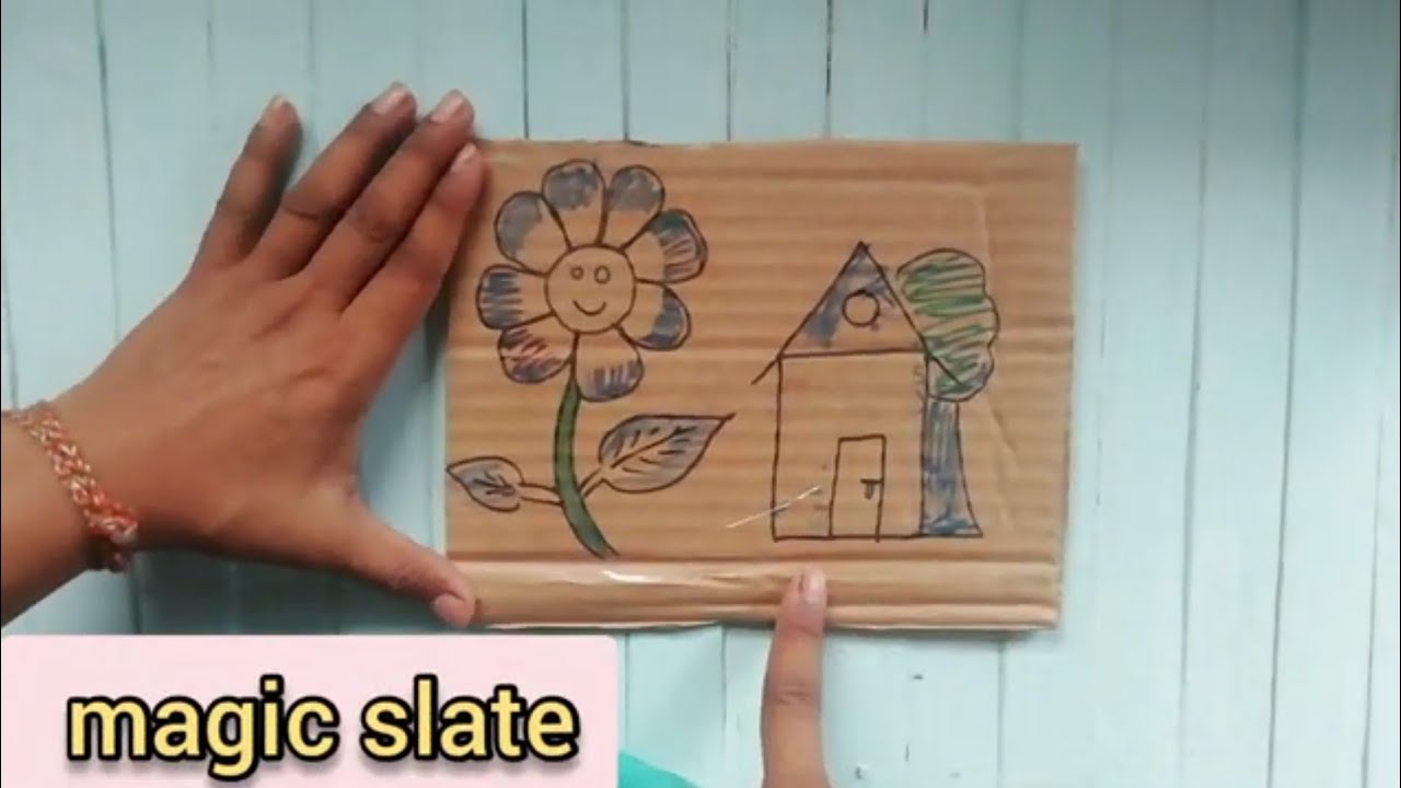homemade magic slate || घर में कैसे बनाए बच्चों के लिए मैजिक सलेट ...