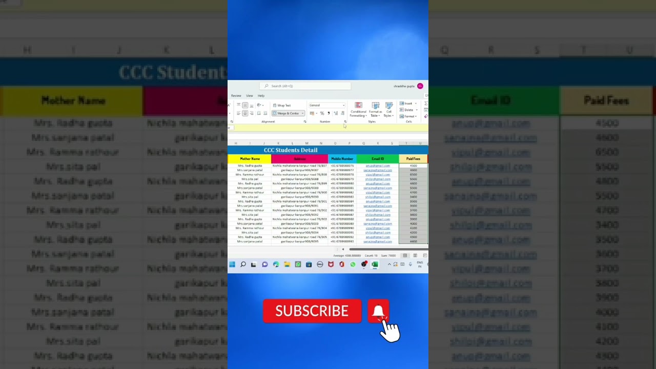 Excel Format Cell Class 2 Excel Trick tips Shraddha Mam shorts youtubeshorts trading Excel Format Cell Class 2 Excel Trick tips Shraddha Mam shorts youtubeshorts trading