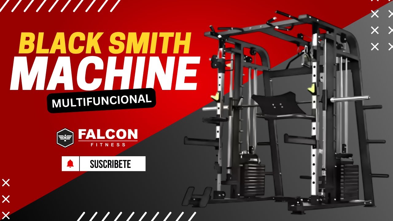 Gimnasio Multifuncional Black Smith Machine Todo En Uno Falcon Fitness ...