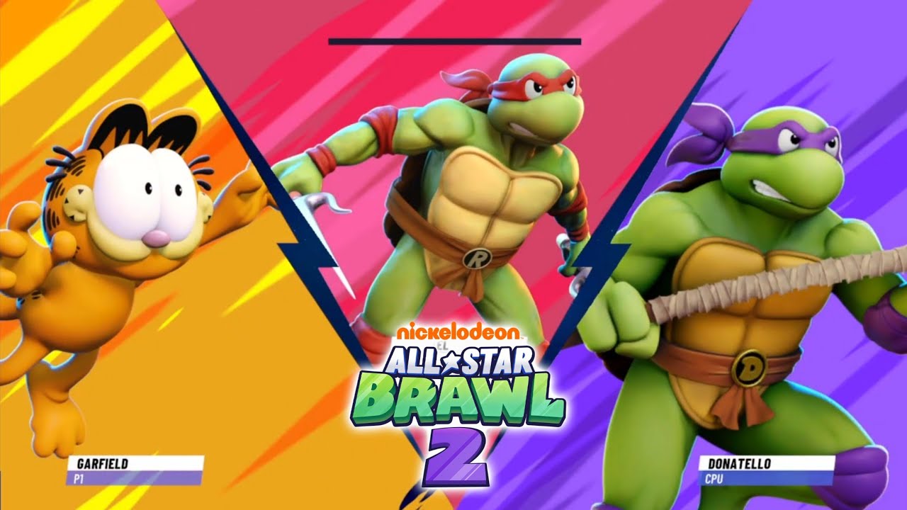 Nickelodeon All-Star Brawl 2 | Garfield vs. the Ninja Turtles - YouTube
