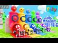 Aprende colores y números | Huevos coloridos en la granja | Canción ...
