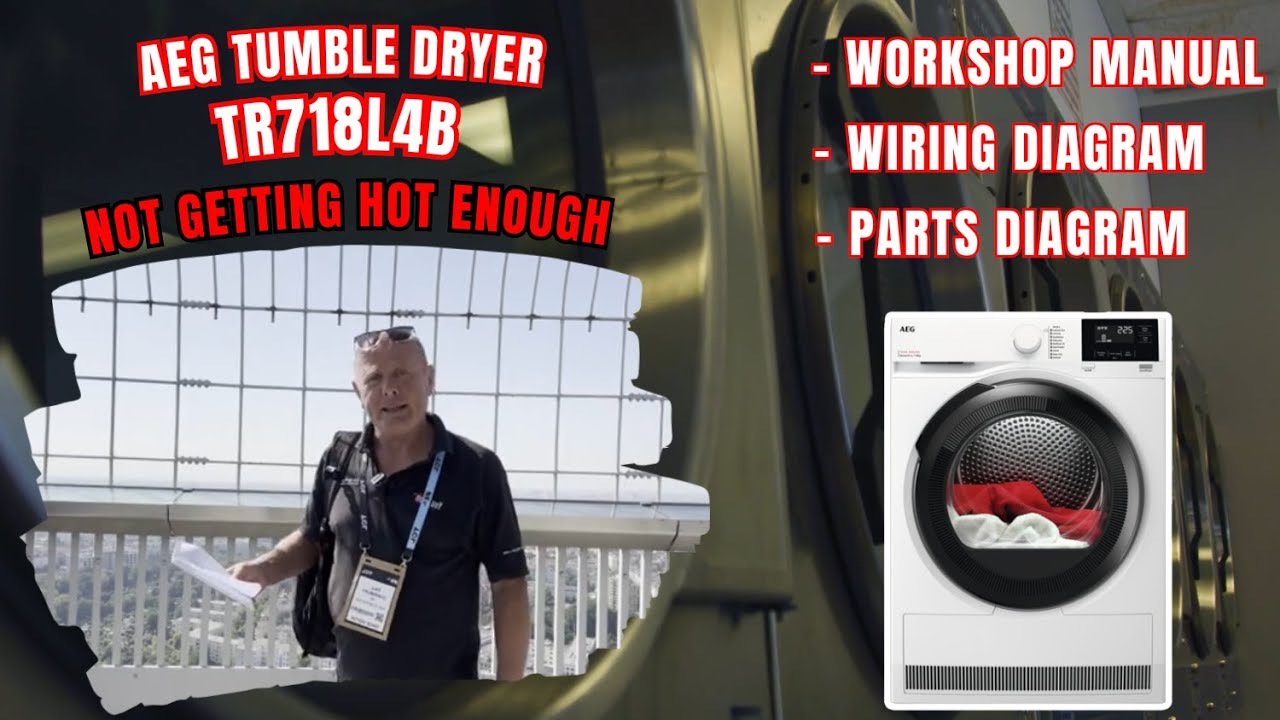 AEG TR718L4B Tumble Dryer Not Drying, Not Getting Hot Enough - YouTube