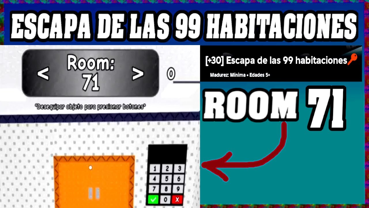ROOM 71 ESCAPA DE LAS 99 HABITACIONES Roblox Guía Completa🗝️ [Español ...