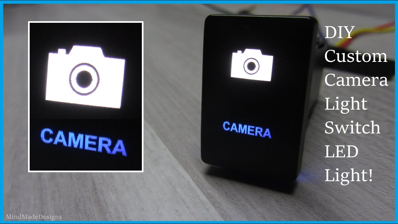 How to custom car push switch camera backlight led light 12v - YouTube