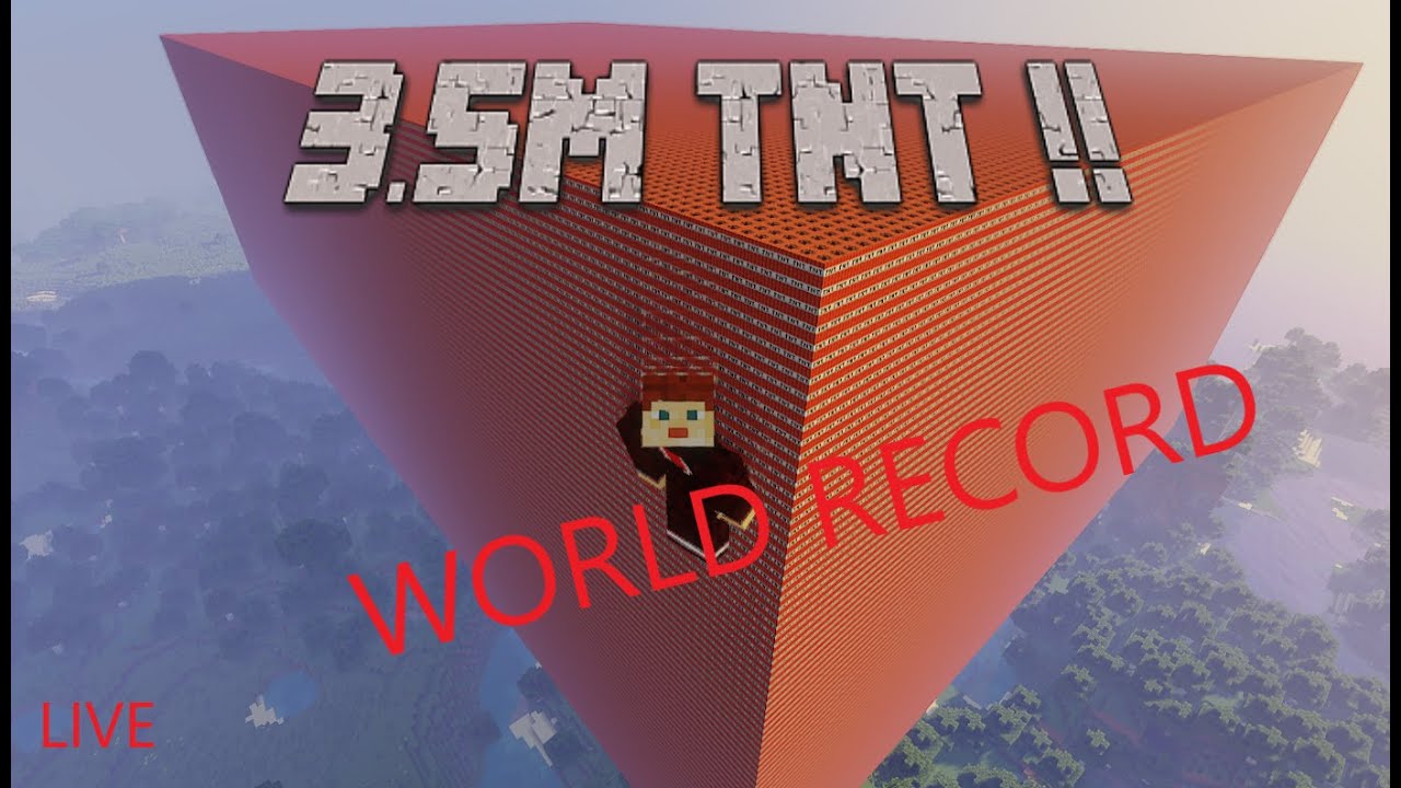 attempting to break minecraft tnt world record | live !!! (attempt 2 ...