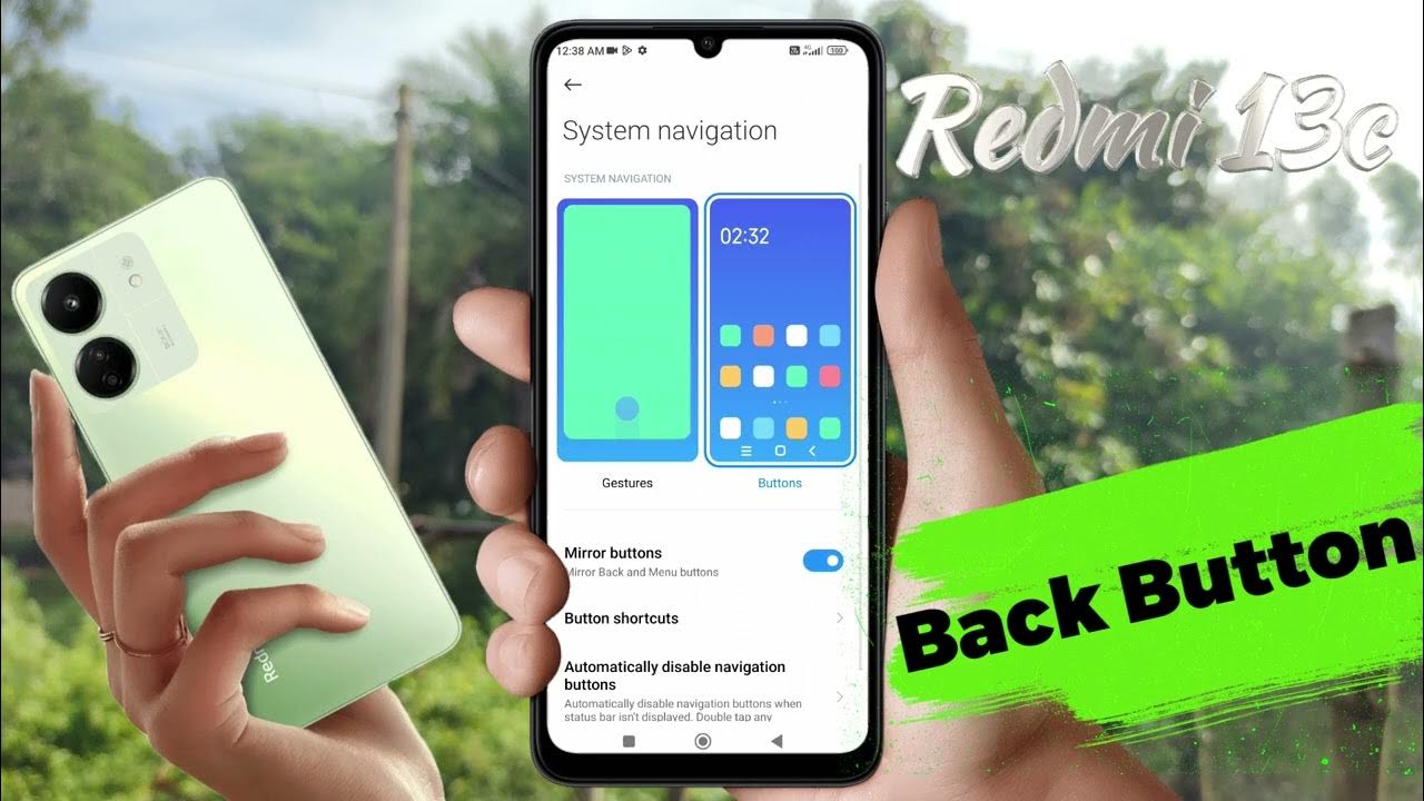 Redmi 13c back button setting Redmi 13c back button change Redmi 13c navigation gesture side ...