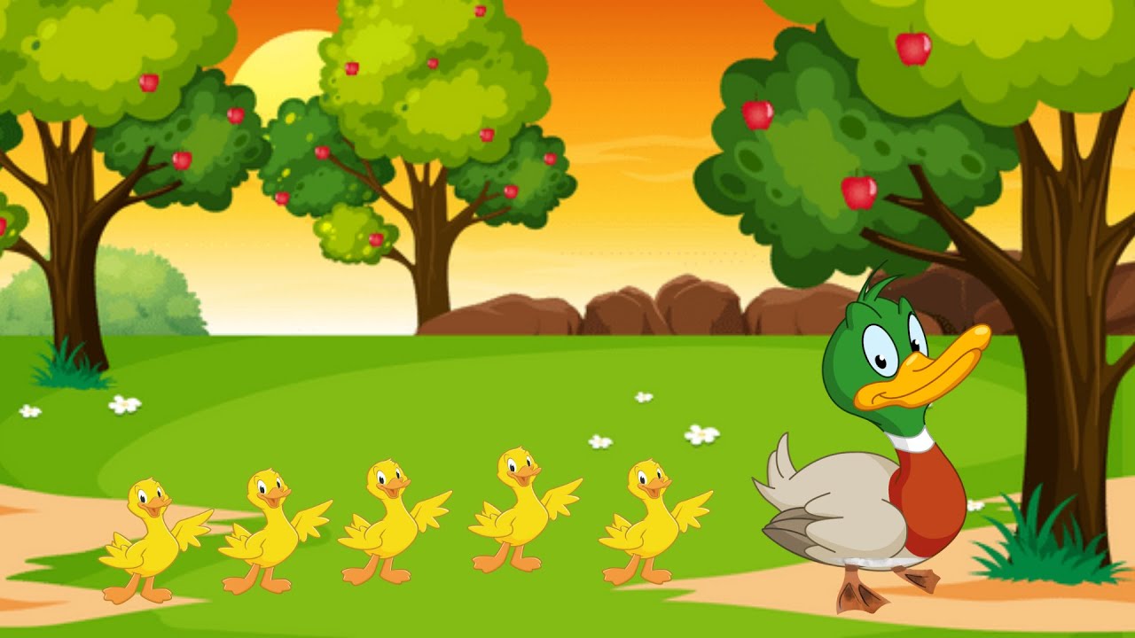 NUMBERS SONG WITH DUCKS FOR KIDS | FIVE LITTLE DUCKS #cartoon ANIMATED ...