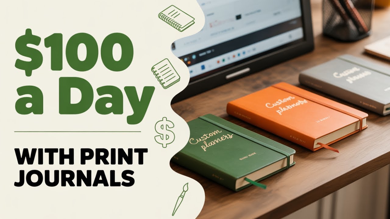 How to Earn $100 a Day with Print-on-Demand Journals - YouTube