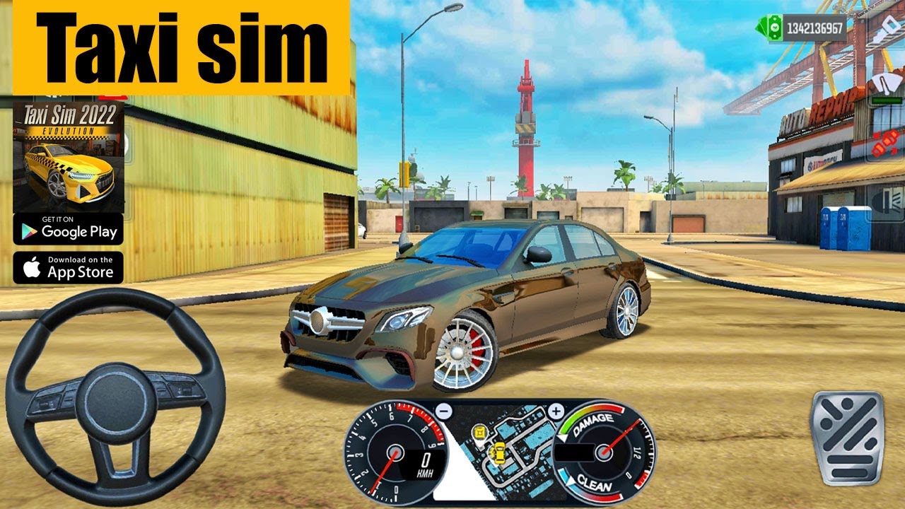Taxi Sim Evolution - Driving Mercedes AMG E63 Car - Android Gameplay ...
